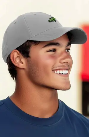 DALIX Alligator Embroidered Cap - Gray