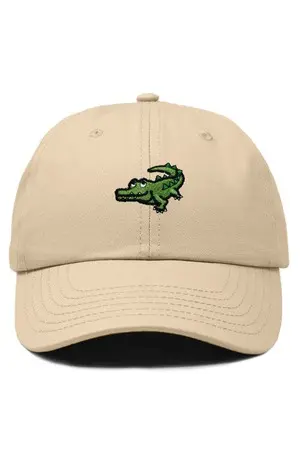 DALIX Dalix Alligator Embroidered Cap Khaki