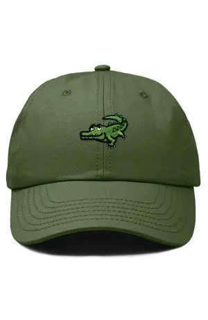 DALIX Dalix Alligator Embroidered Cap Olive
