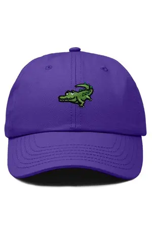 DALIX Dalix Alligator Embroidered Cap Purple