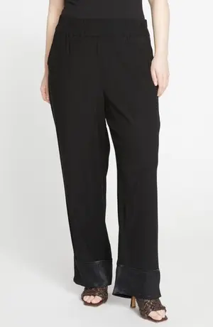 Universal Standard Soiree Satin Trim Trousers