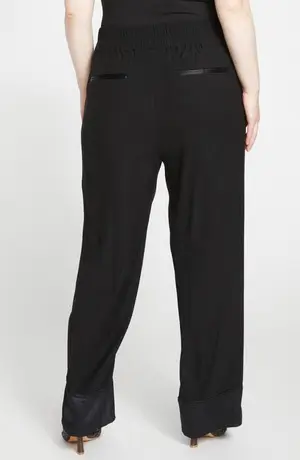 Universal Standard Soiree Satin Trim Trousers
