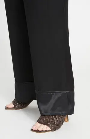 Universal Standard Soiree Satin Trim Trousers