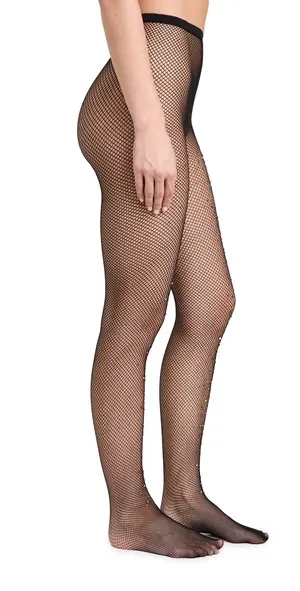 HIGH HEEL JUNGLE High Heel Jungle Glitter Fishnet Tights Black