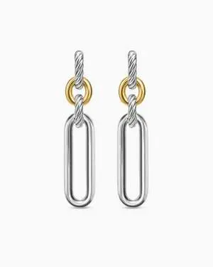 David Yurman Lexington Double Link Drop Earrings - Sterling Silver/18k Yellow Gold