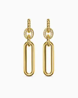 David Yurman 18k Yellow Gold Lexington Drop Earrings - Diamond