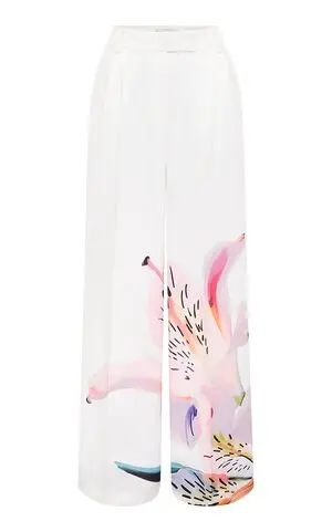 LEO LIN Elisha Printed Wide-leg Pants