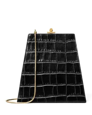 Tory Burch Croc Embossed Leather Mini Bag