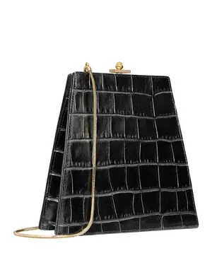 Tory Burch Croc Embossed Leather Mini Bag