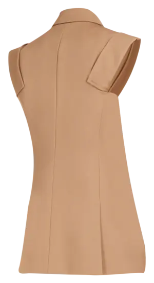 Max Mara Sleeveless Gabardine Jacket