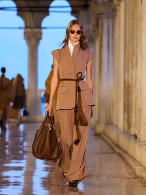 Max Mara Sleeveless Gabardine Jacket