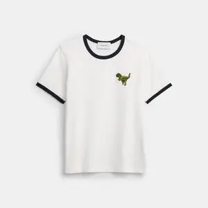 COACH® Rexy Ringer T-shirt - White/navy
