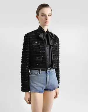 Dolce & Gabbana Tweed Jacket With Micro-sequin Embellishment