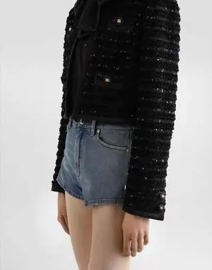Dolce & Gabbana Tweed Jacket With Micro-sequin Embellishment