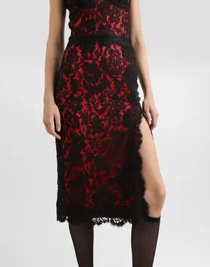 Dolce & Gabbana Floral Lace Slip Dress