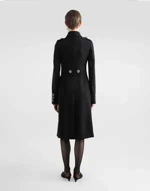 Dolce & Gabbana Double-breasted Wool Coat With Bejeweled Buttons
