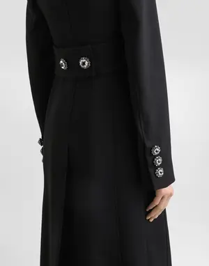 Dolce & Gabbana Double-breasted Wool Coat With Bejeweled Buttons