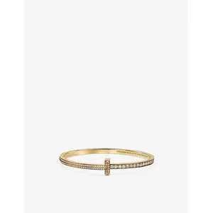 Tiffany & Co. T Narrow Hinged Bracelet - Yellow Gold