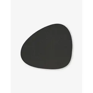 LIND DNA Nupo Flecked Leather Placemat 37cm X 44cm - Anthracite