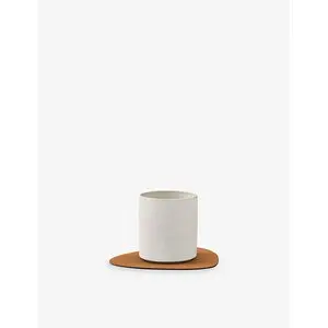 LIND DNA Nupo Flecked Leather Coaster 13.5cm X 11cm - Nature