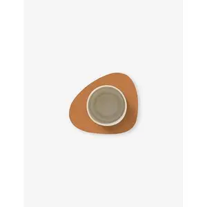 LIND DNA Nupo Flecked Leather Coaster 13.5cm X 11cm - Nature