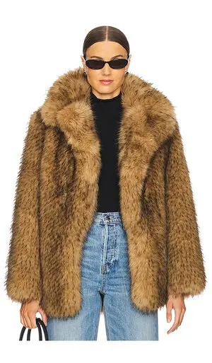 L'academie Faux Fur Jackets For Women