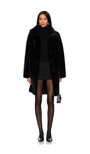 Apparis Blair Mid Length Coat - Black