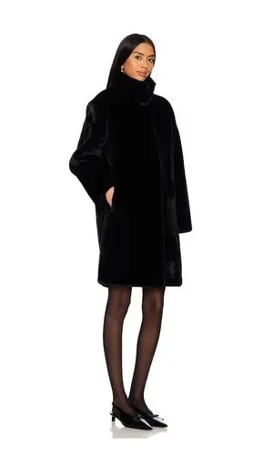 Apparis Blair Mid Length Coat - Black