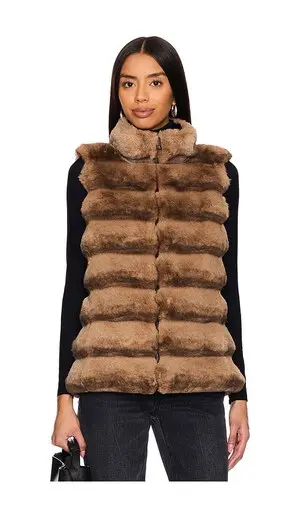 Jocelyn Plush Faux Fur Reversible Vest