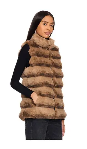 Jocelyn Plush Faux Fur Reversible Vest