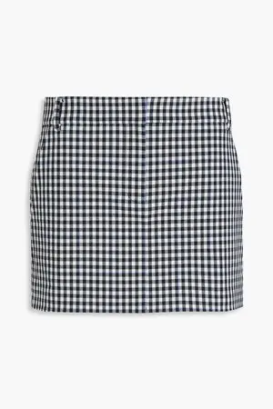 Tibi Gingham Twill Mini Skirt