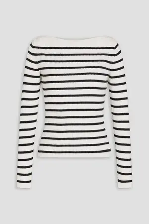 FRAME Striped Wool-blend Sweater