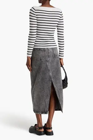FRAME Striped Wool-blend Sweater