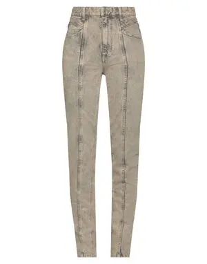 MARANT ETOILE Cotton Straight Leg Jeans - Beige