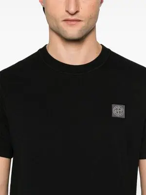 Stone Island Compass-motif T-shirt - Black