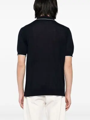 BRETT JOHNSON Short-sleeve Polo Shirt - Blue