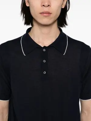BRETT JOHNSON Short-sleeve Polo Shirt - Blue