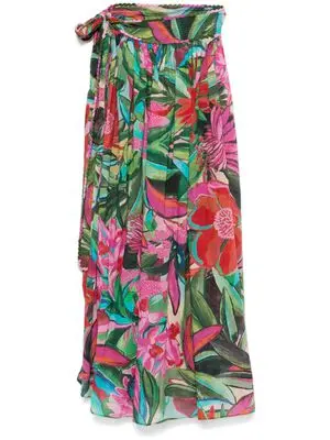 Farm Rio Floral Line Skirt