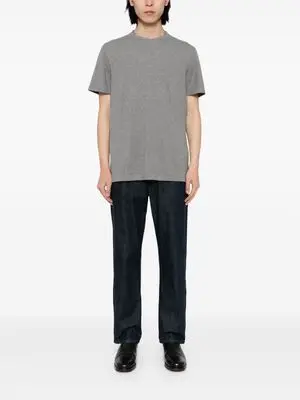 BRETT JOHNSON Double-collar T-shirt - Grey