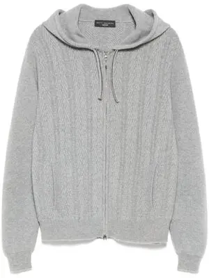 BRETT JOHNSON Herringbone Cashmere Hoodie
