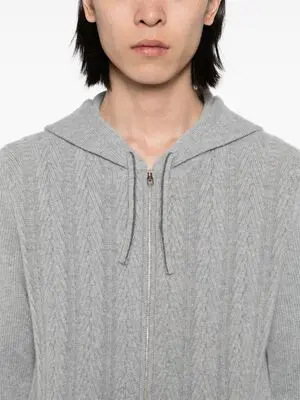 BRETT JOHNSON Herringbone Cashmere Hoodie