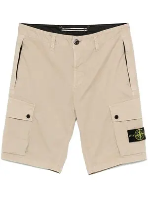 Stone Island Compass-badge Cargo Shorts - Neutrals