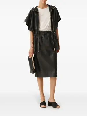 Fabiana Filippi Pleated Leather Cape