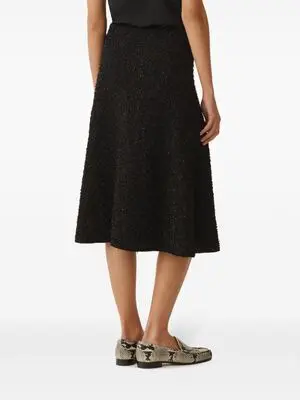 Fabiana Filippi Textured-finish Midi Skirt - Black
