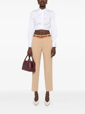 Elisabetta Franchi Cropped Poplin Shirt