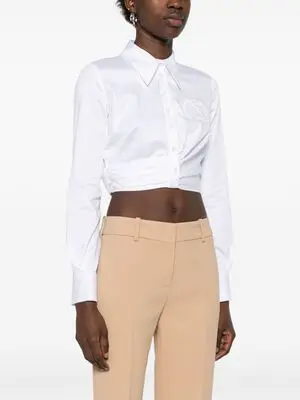 Elisabetta Franchi Cropped Poplin Shirt