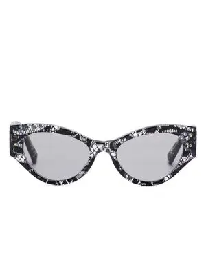 Dolce & Gabbana Logo-plaque Sunglasses - Black