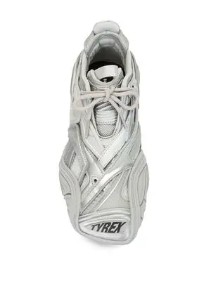 Balenciaga Metallic Low-top Sneakers - Silver