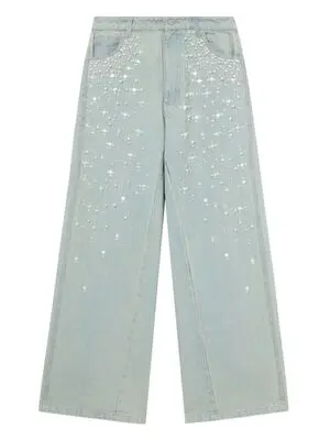 Sea Pearl-embellished Jeans