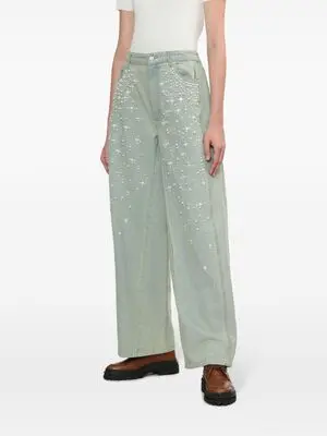 Sea Pearl-embellished Jeans